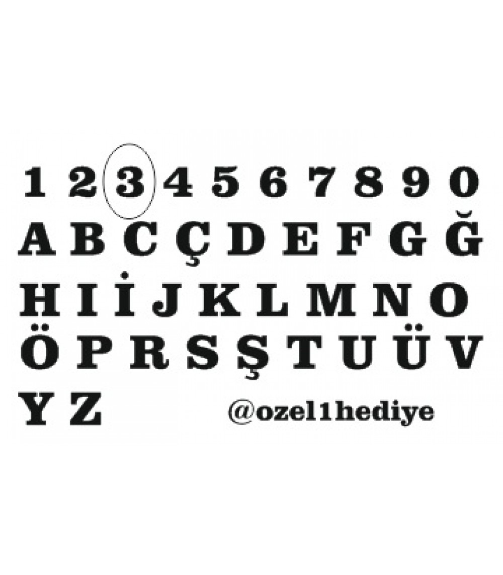 3cm Aynalı Pleksi Harf Ve Rakamlar - Arkası Yapışkanlı -Yazı Fontu ...